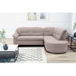 Ecksofa DOMO collection, B:232cm H:88cm T:176cm, grau, 92% Polyester, 8% Nylon, Wohnzimmer, Sofas, "Faenza f&uuml;r kleine R&auml;ume, Stellma&szlig;e 232x176cm,