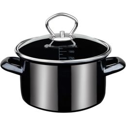 GSW Fleischtopf "Profi-Black-Star", 1,8 l + &Oslash; 16cm + H&ouml;he 9,5cm, schwarz, T&ouml;pfe, Induktion