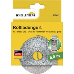 Schellenberg Rollladengurt "Mini 14 mm, 6 m, zur Bedienung eines Rollladens mit Gurtwickler", B/L: 1,4cm x 600cm, 1 Stk., grau, Seile, Gurtband in