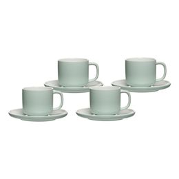 Ritzenhoff & Breker Tasse "Kaffeetassen mit Untertassen Jasper 240 ml 4er Set", grün, RITZENHOFF & BREKER, Trinkgefäße