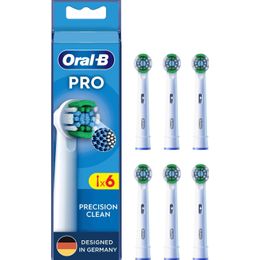Oral-B Aufsteckbürsten "Pro Precision Clean", 6 Stk., weiß, Zahnbürstenköpfe, X-förmige Borsten