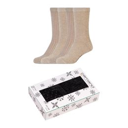 Camano Damen Socken "Socken 4er Pack", Gr. 35, beige, 98% Polyester 2% Elasthan, gepunktet, Socken