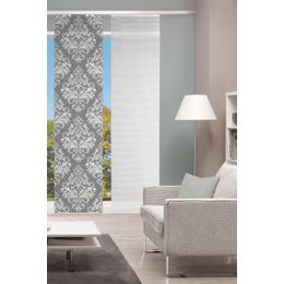 Schiebegardine Vision S, B:60cm H:260cm, grau, Polyester, Wohnzimmer, Gardinen, "ORNAMI", HxB: 260x60, Schiebevorhang Bambus-Optik Digitaldruck