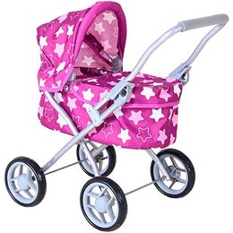 KNORRTOYS Kinder Kombi-Puppenwagen "Mini Lili", rosa, Kunststoff, Metall, Stoff, B:35cm H:56cm T:56cm, Puppenwagen