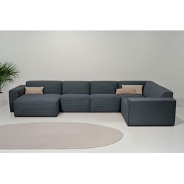 Wohnlandschaft OTTO HOME, B:371cm H:70cm T:220cm, grau, 100% Polyester, Sofas, "Clayton", in einem trendigen Cord-Bezug, verschiedene Kombinationen