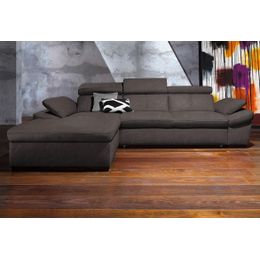 Ecksofa, B:280cm H:77cm T:170cm, grau, exxpo - SOFA FASHION, Microfaser-Primabelle (100%