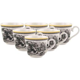 Villeroy & Boch VILLEROY & BOCH Tasse "Kaffee- / Teetassen Audun Ferme 150 ml 6er Set bunt", bunt, Trinkgefäße