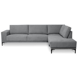 Ecksofa OTTO HOME, B:289cm H:85cm T:210cm, grau, 90% PES, 10% NY, Wohnzimmer, Sofas, "Xander, L-Form", Breite 289 cm, Webstoff, Soft-Touch Chenille,