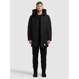 Khujo Herren Kurzmantel "HIRO"schwarz, Gr. M, unifarben, 85% Polyester, 15% Baumwolle, M&auml;ntel