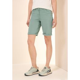 Cecil Damen Shorts "Style Scarlett", gr&uuml;n, Gr. 27, unifarben, Web, Obermaterial: 98% Baumwolle, 2% Elasthan, Hosen, Sommerhose, Jeans im