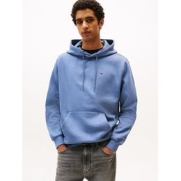 Sweatshirt Tommy Jeans "TJM REG S FLAG HOODIE", Herren, Gr. M, blau moment, Sweatware, Obermaterial: 80% Baumwolle, 20% Polyester, regular fit, breiter Bund, Sweatshirts Sweatshirt, mit bestickten Markenlogo auf Brusthöhe