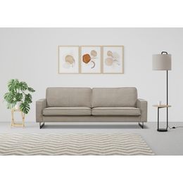 2-Sitzer Home Affaire, B:166cm H:85cm T:97cm, grau, Luxus-Microfaser (100% Polyester);Cord (92% Polyester, 8% Polyamide), Sofas, "Pinto, 166 cm,