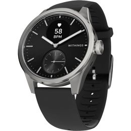 Withings Smartwatch "ScanWatch 2 42mm, hybrid, Akku bis 35 Tage, 50 M Wasserdicht", schwarz, Smartwatches, Aktivitätstracking, Schlafüberwachung,