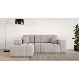 Ecksofa OTTO HOME, B:244,5cm H:88cm T:164,5cm, grau, 94% Polyester, 6% Nylon, Wohnzimmer, Sofas, "CASSY L-Form, Schlafsofa mit Bettkasten, Maße