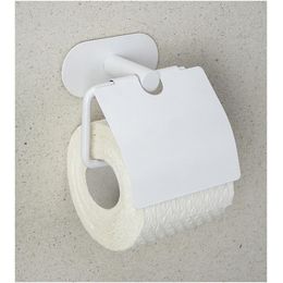 Toilettenpapierhalter Wenko, B:14cm H:12,5cm L:7cm, wei&szlig;, Edelstahl, Toilettenpapierhalter, "Turbo-Loc Modell Orea", mit Deckel, Edelstahl,