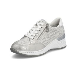 Rieker Damen Sneaker "Rieker Sneaker Lederimitat", Gr. 40, silber, Lederimitat, Schuhe