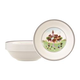 Villeroy & Boch VILLEROY & BOCH Schale "Dessertschalen Design Naif &oslash; 14 cm 6er Set bunt", bunt, Sch&uuml;sseln