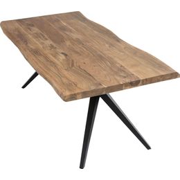 Esstisch Sit, B:160cm, braun, K&uuml;che, Tische, "Tables", mit elegantem Metallgestell, Shabby Chic, Vintage
