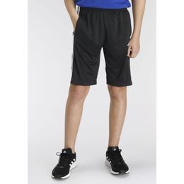 Kinder Shorts "TRAIN ESSENTIALS AEROREADY 3-STREIFEN REGULAR-FIT", schwarz-wei&szlig;, Gr. 128, adidas Sportswear, clean, Obermaterial: 100% Polyester,