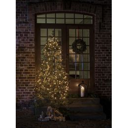Konstsmide LED-Baummantel "Weihnachtsdeko aussen, Christbaumschmuck", Dioden 270 Stk. Flammen 270 Stk., Kabellänge 10m x Gesamtlänge 11,8m, schwarz,