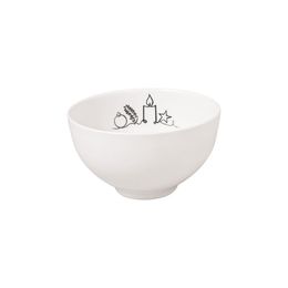 Villeroy & Boch VILLEROY & BOCH Schale "Bol XMAS Statement Lines &oslash; 13,8 cm wei&szlig;", wei&szlig;, Sch&uuml;sseln