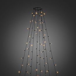 Konstsmide LED-Baummantel "Weihnachtsdeko aussen, Christbaumschmuck", Dioden 400 Stk. Flammen 400 Stk., Kabellänge 10m x Gesamtlänge 14m, schwarz,