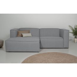Ecksofa OTTO HOME, B:228cm H:73cm T:154cm, grau, 100% PES, Wohnzimmer, Sofas, "Dalby, L-Form", extra tiefe Sitzfl&auml;che, mit Kedernaht, angenehmer