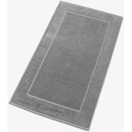 Badematte Christy, H:7mm, silber, Baumwolle, Badematten, "Supreme", Premium Badematte in Luxusqualit&auml;t 1000g/m&sup2;, 50 x 90, 2er Set