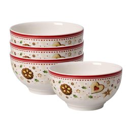 Villeroy & Boch VILLEROY & BOCH Schale "Bols Sternschnuppe Winter Bakery Delight &oslash; 14 cm 4er Set bunt", bunt, Sch&uuml;sseln