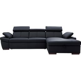 Ecksofa, B:280cm H:77cm T:170cm, schwarz, exxpo - SOFA FASHION, Microfaser-Primabelle (100%