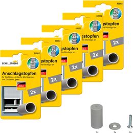 Schellenberg Rollladen-Anschlagstopper "f&uuml;r Rolll&auml;den", 10 Stk., grau, Rollladenstopper, Zubeh&ouml;r f&uuml;r Au&szlig;enrolll&auml;den, 20 x 40 mm, grau
