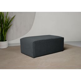 Polsterhocker OTTO HOME, B:96cm H:41cm T:60cm, grau, 100% Polyester, Hocker, "Clayton", in einem trendigen Cord-Bezug
