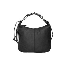 Schultertasche Harpa "Tate", Damen, Gr. B/H/T: 9cm x 32cm x 41cm, schwarz, Lederimitat, unifarben, Taschen
