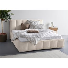 Polsterbett, B:180cm H:110cm L:221cmbeige, HOMSY BY ANA JOHNSON, 100% PES, Betten, "Somny wahlweise mit Bettkasten, erhältlich in verschiedenen