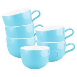 Seltmann Weiden Tasse "Milchkaffeetassen Liberty Pure Colors 380 ml 6er Set", 6 tlg., blau, Trinkgef&auml;&szlig;e