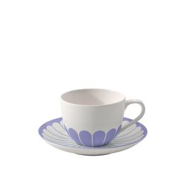 Villeroy & Boch VILLEROY & BOCH Tasse "Kaffeetasse mit Untertasse Fleur Couleur 160 ml", 1 tlg., blau, Trinkgef&auml;&szlig;e
