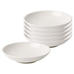 Villeroy & Boch VILLEROY & BOCH Schale "Pastaschalen Artesano Original &oslash; 23,6 cm 6er Set wei&szlig;", wei&szlig;, Sch&uuml;sseln