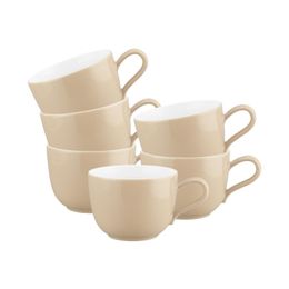 Seltmann Weiden Tasse "Kaffeetassen Liberty Pure Colors 260 ml 6er Set", 6 tlg., beige, Trinkgef&auml;&szlig;e