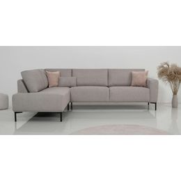 Ecksofa OTTO HOME, B:275cm H:87cm T:205cm, braun, 100% Polyester, Wohnzimmer, Sofas, "Melby", Breite 275 cm, in einem weichen Struktur Stoff, lose