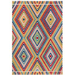 Teppich FLAIR RUGS, B:200cm H:3mm L:290cm, bunt, Kunstfaser, Wohnzimmer, Teppiche, "Diamond", In & Outdoor geeignet, Hoch-Tief Effekt