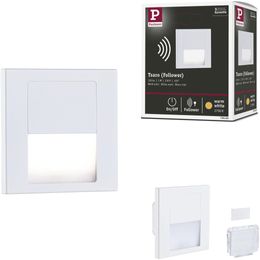 Paulmann LED Einbauleuchte "LED Wandeinbauleuchte Tsaro eckig 80x36mm", 1, H: 8cm, 1 Stk., wei&szlig;, Leuchten