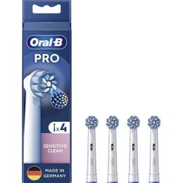 Oral-B Aufsteckbürsten "Pro Sensitive Clean", 4 Stk., weiß, Zahnbürstenköpfe, X-förmige Borsten