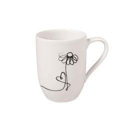 Villeroy & Boch VILLEROY & BOCH Becher "Statement Lines Becher 'Family' Statement Lines Becher 290 ml wei&szlig;", wei&szlig;, Trinkgef&auml;&szlig;e