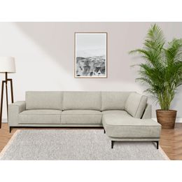 Ecksofa OTTO HOME, B:289cm H:85cm T:210cm, beige, 90%Polyester, 10% Nylon, Wohnzimmer, Sofas, "Casina", mit abgerundeter Ottomane, in einem weichen