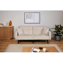 Schlafsofa Jahnke, B:191cm H:83cm T:84cmchampagner, Sofas, "CHILLAX LINE"