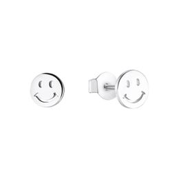s.Oliver JUNIOR Kinder Paar Ohrstecker "Smiley", 6mm, Silber 925 (Sterlingsilber), silber, Silber 925 (Sterlingsilber), Ohrringe