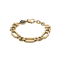 Diesel Damen Armband "Schmuck Edelstahl Armschmuck Panzerkette GOLD-TONE CHAIN", Edelstahl, schwarz, Edelstahl, Armb&auml;nder