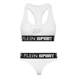Plein Sport Damen Set: Soft-BH "Sport Set", Gr. S, wei&szlig;, Obermaterial: 95% Baumwolle, 5% Elasthan, BH-Sets