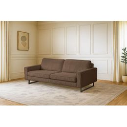 3-Sitzer Home Affaire, B:236cm H:85cm T:97cm, braun, 92% Polyester, 8% Nylon, Sofas, "Maxi-Ausf&uuml;hrung Pinto, 236 cm, Cord, Chenille, Lederoptik", mit