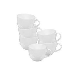 Seltmann Weiden Tasse "Kaffeetassen Rondo/Liane 0,21 l 6er Set wei&szlig;", wei&szlig;, Trinkgef&auml;&szlig;e